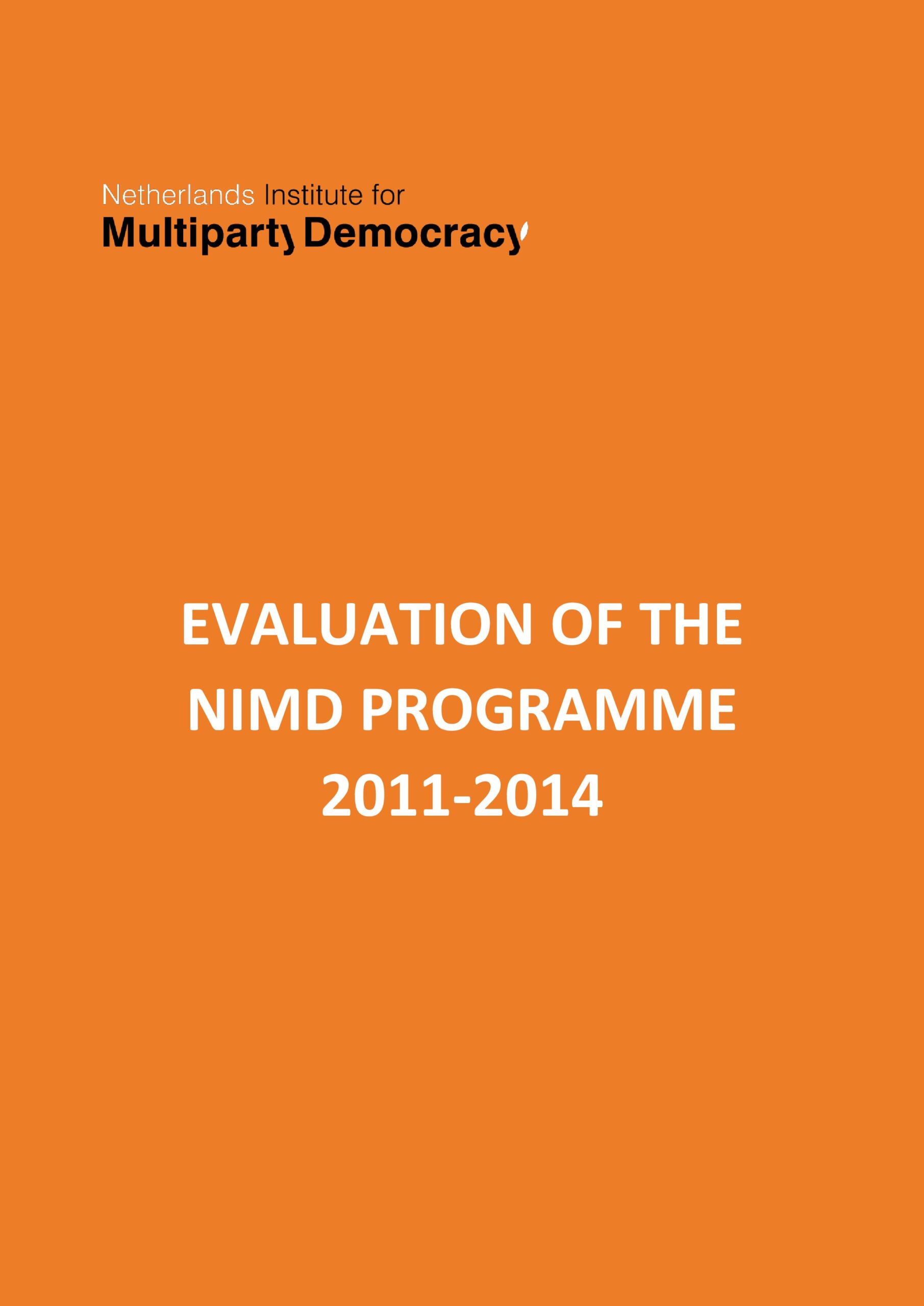Evaluation of the NIMD Programme 2011-2014 - NIMD