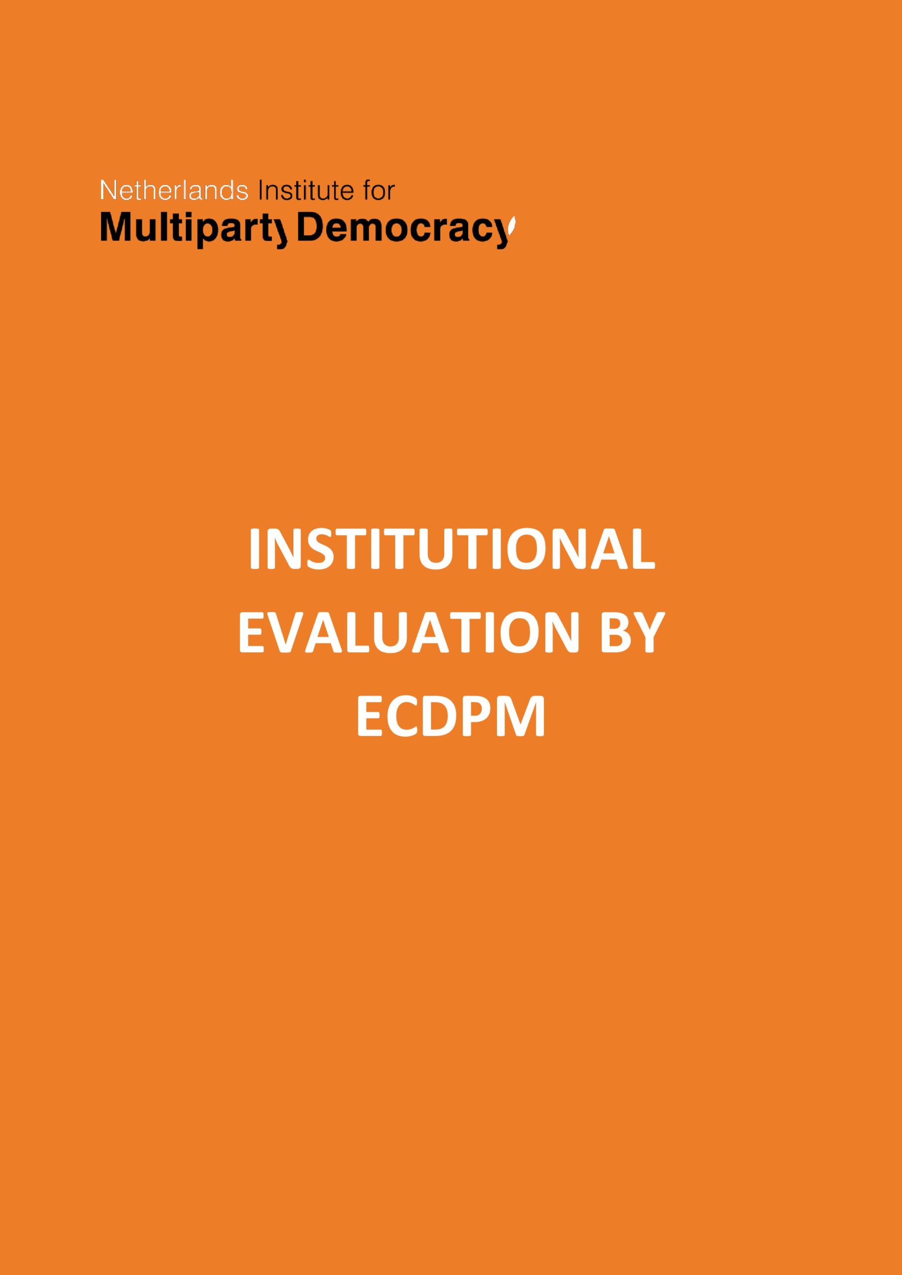 Institutional Evaluation by ECDPM - NIMD