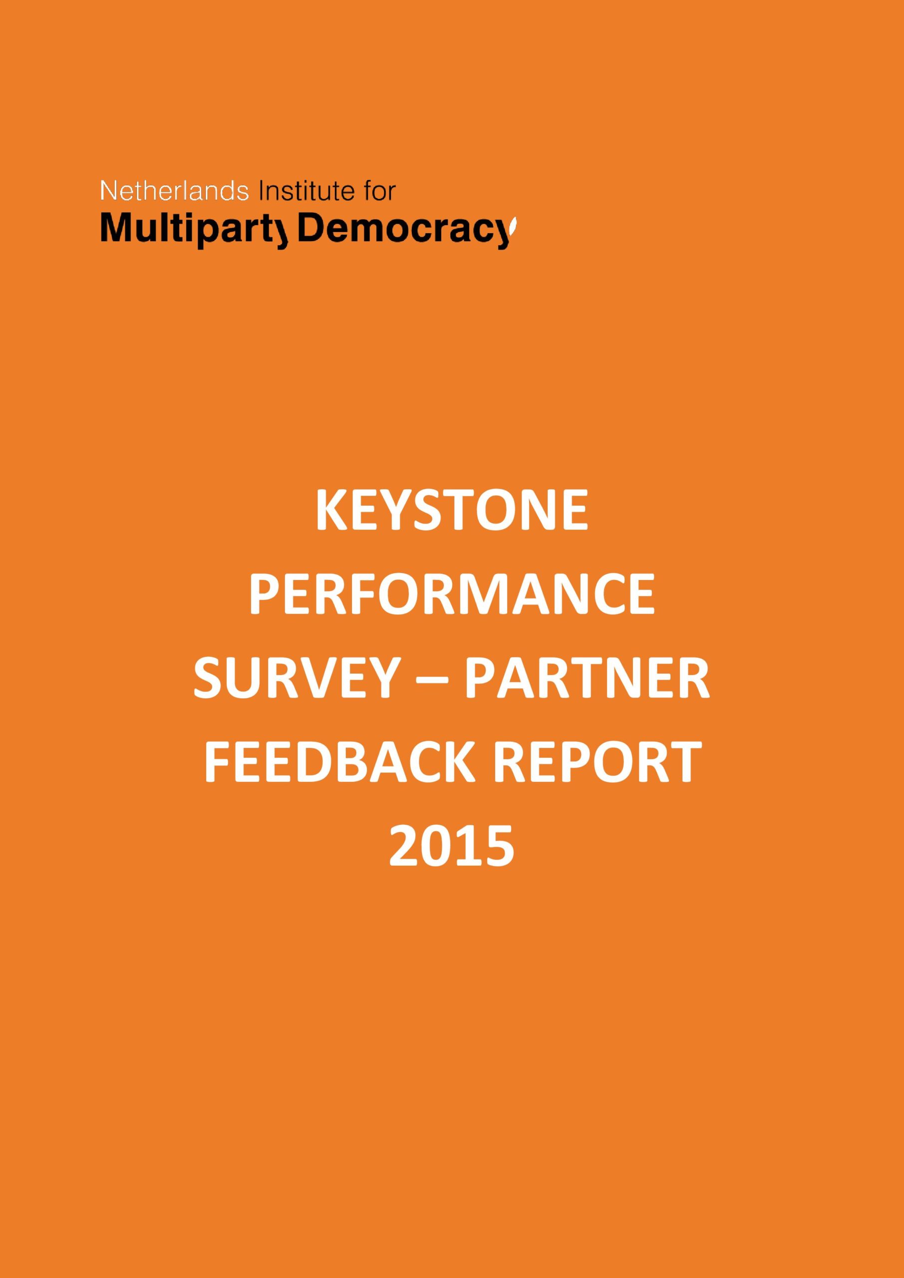 Keystone Performance Survey - Partner Feedback Report 2015 - NIMD